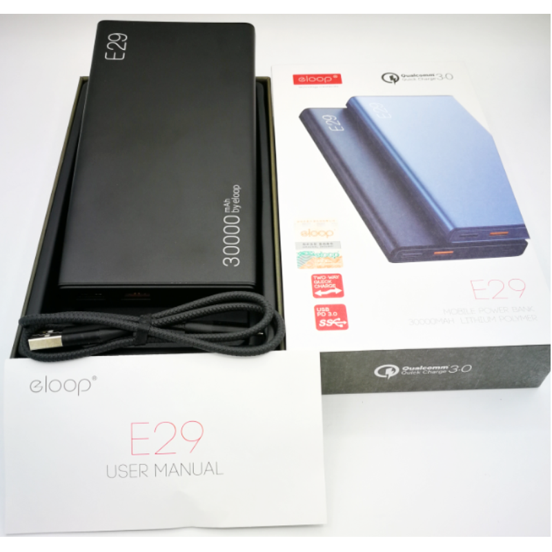 Eloop E29 Powerbank 30000mAh Fast Charge 20W จัดส่งฟรี! – EloopThailand