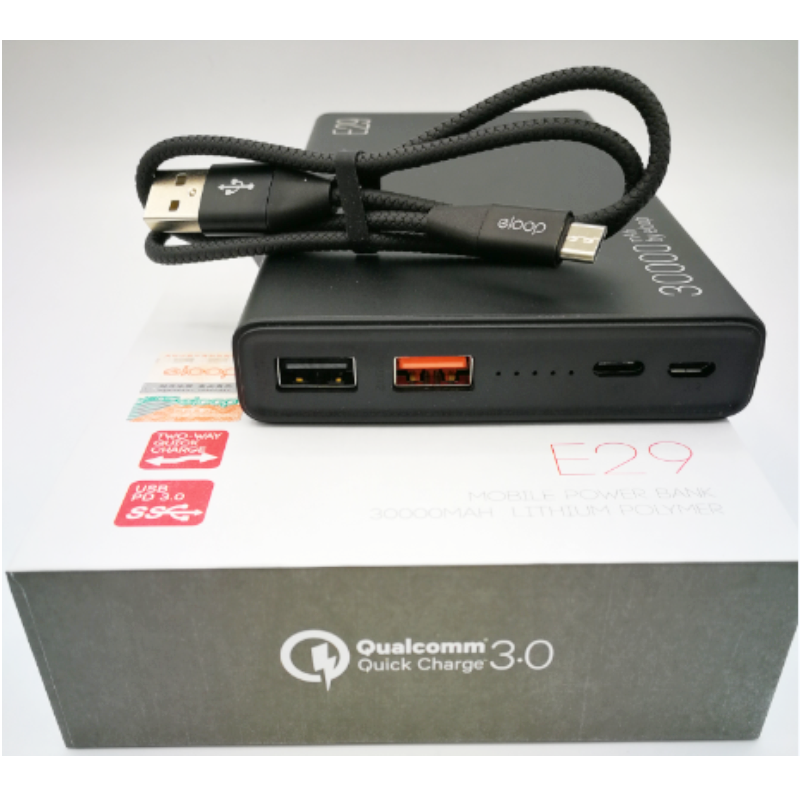 Eloop E29 Powerbank 30000mAh Fast Charge 20W จัดส่งฟรี! – EloopThailand